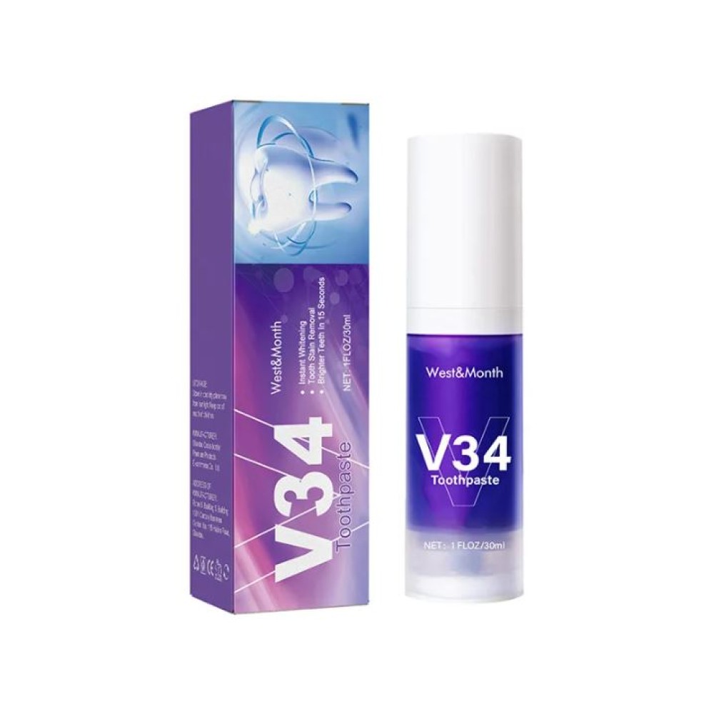 V34 Yellow Teeth Whitening Toothpaste