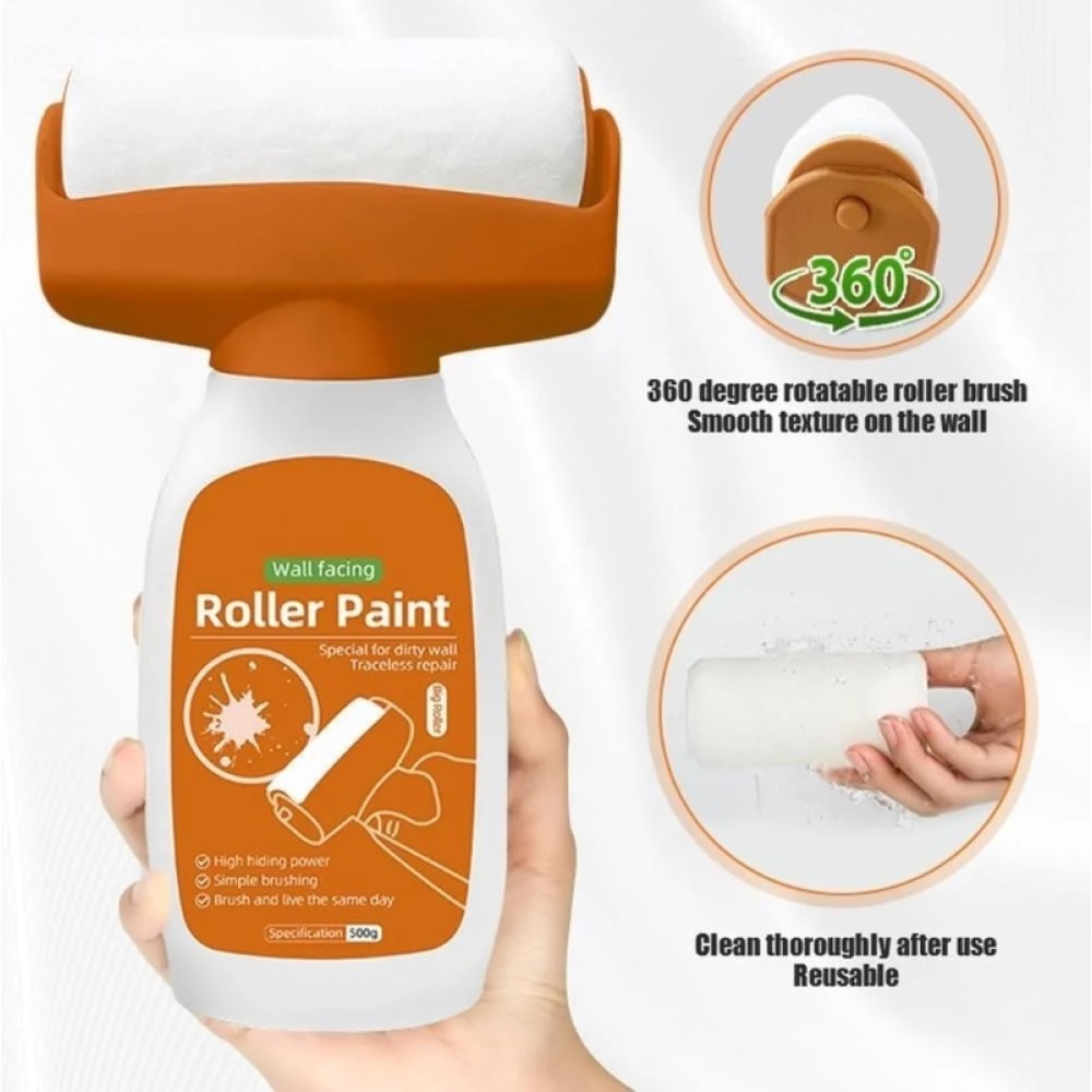 Wall Repair Roller Paint 500ml – Instant Wall Touch Up Tool | BD