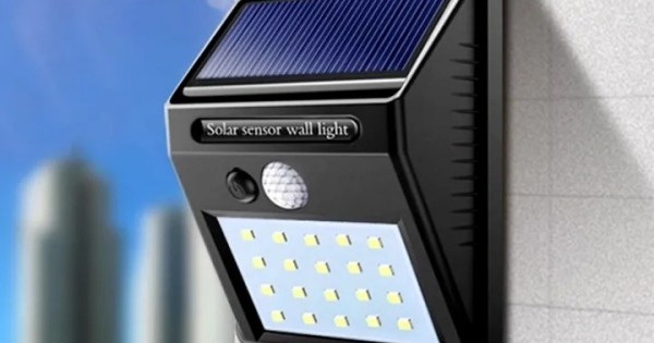 Solar Powered LED Wall Light